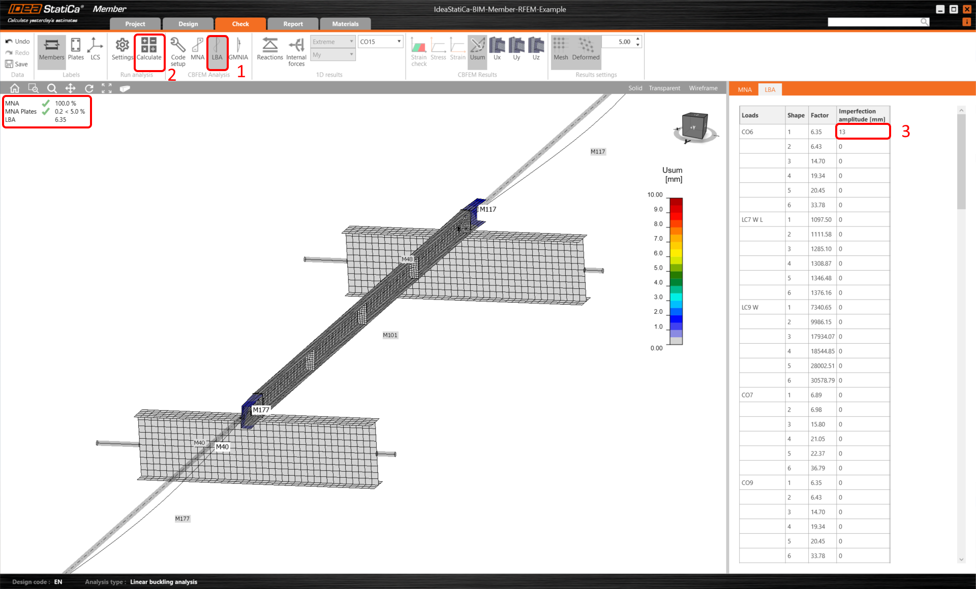 RFEM/RSTAB BIM link for steel member design (EN) | IDEA StatiCa